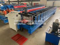 China Regular Self Locking 0.8mm Roofing Sheet Roll Forming Machine for sale