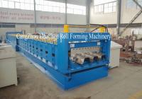 China PLC Control Hydralic Cut Metal Deck Roll Forming Machine For 26 Roller Stations for sale