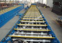 China PLC Control Hydralic Cut Metal Deck Roll Forming Machine For 26 Roller Stations for sale