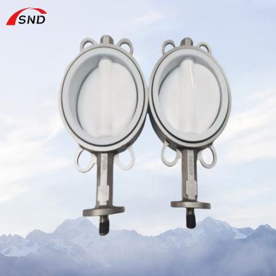 China Stainless Steel Wafer-Type Fluoropolymer-Lined Butterfly Valve for sale
