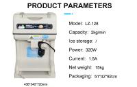 China 2KG/MIN Quantity 3D Printing Pattern Ice Maker LZ-128 Customized Shaved Crushed Ice for sale