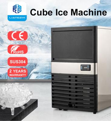 China 220V LZ-120 Cube Ice Machine with 50kg Capacity and 24 Hours Production Time for sale