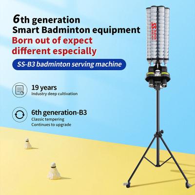 China SIBOASI B3 Badminton Shuttlecock Feeder Machine Smart Badminton Shooting Machine for Training for sale