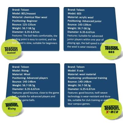 Cina Vendita all'ingrosso Tenis 60 Pcs Calcio di allenamento Palle da tennis di gomma resistente ad alta elasticità Sport Racket Padel Ball in vendita