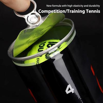 Cina Ingrosso Tennis 1 Can 4 Balls Training Tennis Balls High Elastic Resistant Rubber Sports Racket Padel Ball in vendita