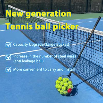 Cina Raccogliballe da tennis portatile con ruote, secchio raccogli-palline da pickleball con gancio, strumento organizzatore per campo in vendita