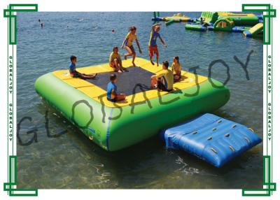 Cina giochi gonfiabili dell'acqua di 5m x di 6m che fanno galleggiare il trampolino dell'acqua con la rampa in vendita