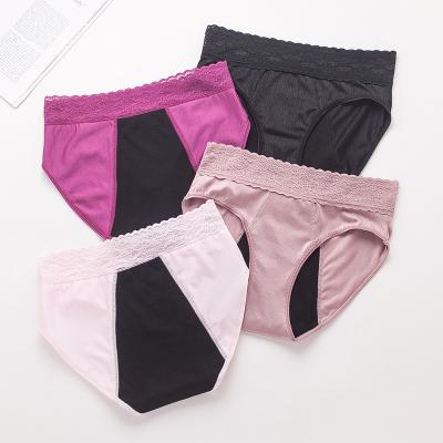 Cina Il pizzo sexy 4 strati cola aumento mestruale delle mutandine della prova l'alto per le ragazze in vendita