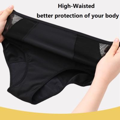 Cina Mutandine sexy di periodo del pizzo del foro della maglia 4 strati delle mutandine del materiale mestruale del niylon per la donna in vendita