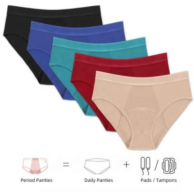 Cina Biancheria intima respirabile di protezione di periodo della fibra della perdita della prova della biancheria intima di bambù S-4XL di periodo in vendita