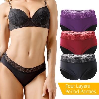 Cina La biancheria intima XS-6XL di periodo della prova della perdita di Mezzo aumento merletta la biancheria intima di periodo mestruale in vendita