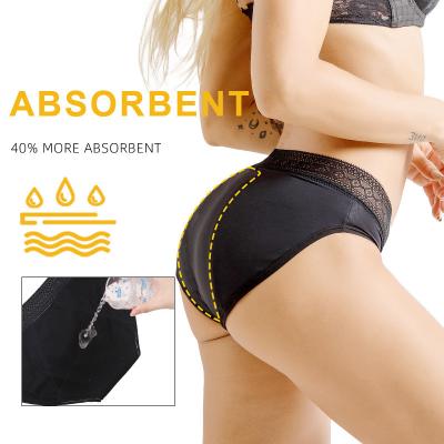 Cina La biancheria intima XS-6XL di periodo della prova della perdita di Mezzo aumento merletta la biancheria intima di periodo mestruale in vendita