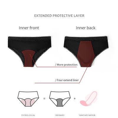 Cina Alta biancheria intima assorbente delle mutandine di periodo per le ragazze biancheria intima mestruale del cotone di 4 strati in vendita