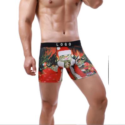 China S-3XL die Boxershorts-Polyester-Drucken bequemer Männer kopiert Turnhallen-Boxershorts zu verkaufen