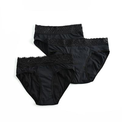 Cina La bella sostanza assorbente sexy del pizzo 4 strati cola le mutandine della biancheria intima di metà di periodo della vita della prova delle donne mestruali della biancheria in vendita