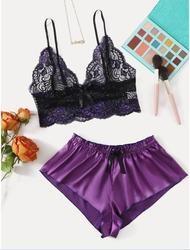 Cina La biancheria intima sottile matura del reggiseno del pizzo del tessuto di seta degli indumenti da notte ha messo la biancheria sexy per la ragazza calda in vendita