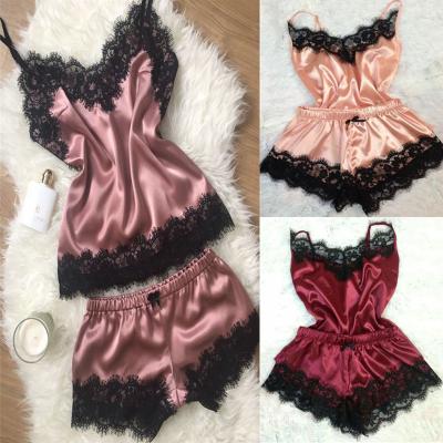 Cina Donna di moda sexy biancheria intima set di abbigliamento da notte da donna calzoncini e pijama sexy in alto in vendita