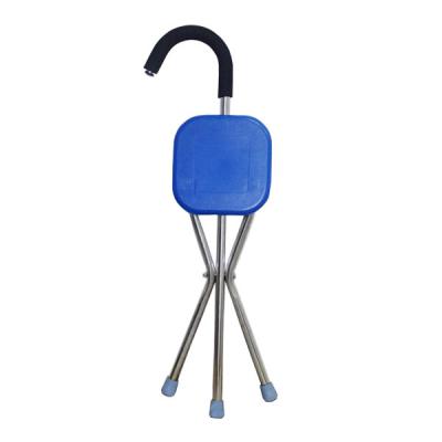 China Foldable Aluminium Disabled Medical Crutches stool with seat for sale for sale