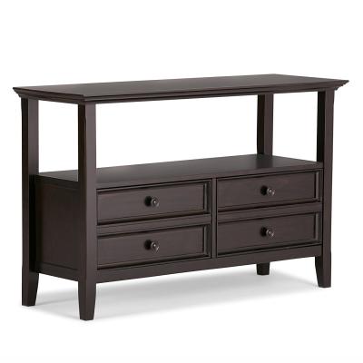 China Dark Wood Long Console Table With Drawers , Thin Hallway Table for sale