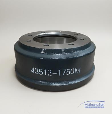 China OE 43512-1750M Isuzu Brake Drum Replacement G3000 Cast Iron Brake Drum for sale