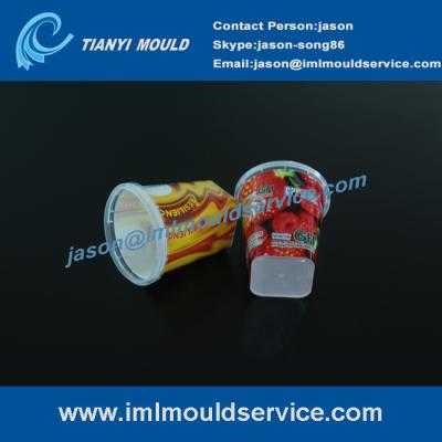 China 2 cavities thin wall containers moulding, thin wall IML moulds, thin-wall container moulds for sale
