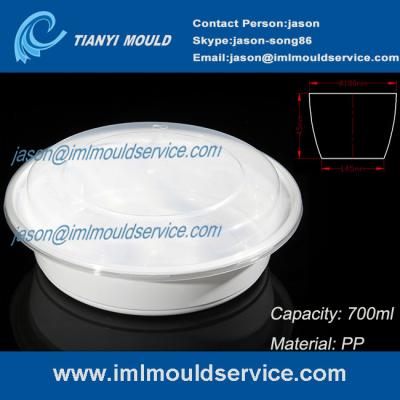 China 450ml/700ml/900ml Disposable plastic PP take away soup bowl mould china manufacturer for sale
