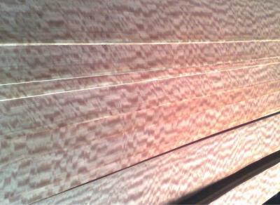 China Sliced Cut Natural Figured Makore Wood Veneer Sheet for sale