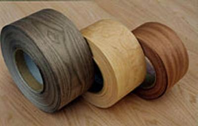 China Natural Wood Veneer Edging Rolls With Fleece Back for sale