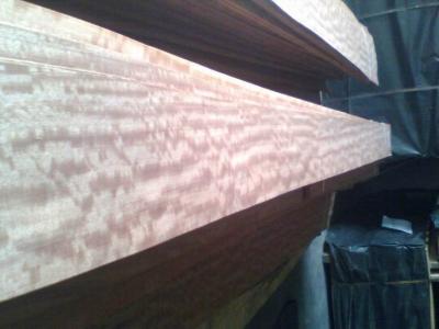 China Natural Makore Wood Figured Veneer Sheet For MDF, Interior Decoration for sale