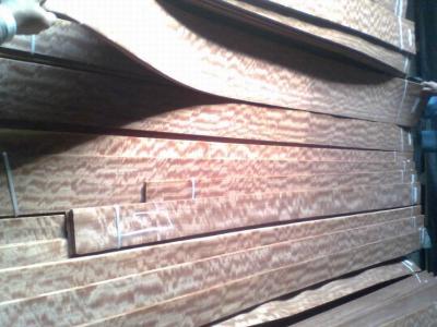 China Quarter Cut Figured Makore Veneer For MDF Or Chipboard , 0.5mm Thickness for sale
