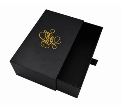 China Het Kartondocument van Matt Laminated Gold Foil Stamping Stijf Ladevakje voor Jewelries Te koop