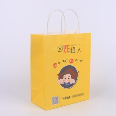 Cina Sacchetti della spesa biodegradabili di carta kraft per il ODM Logo Printed degli alimenti a rapida preparazione in vendita