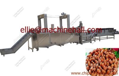 China Automatic Fried Food Production Line|Continuous Chin Chin Plantain Potato Chips Peanut Groundnut Frying Machine for sale