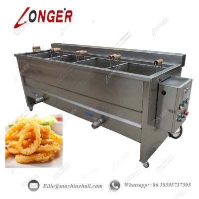 China Onion Ring Frying Machine|Commercial Onion Ring Frying Machine|Automatic Onion Ring Making Machine|Continuous Fryer for sale