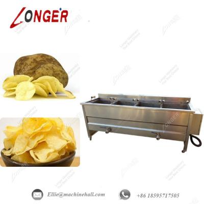 China Potato Chips Frying Machine|Commercial Potato Chips Frying Machine|Four Basket Potato Chips Fryer Equipment for sale
