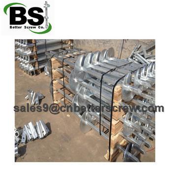 China high quality hot dipped zinc coating of square shape helical piers for sale
