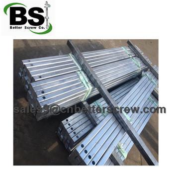 China Square bar screw anchors are used for stabilize the foundation for sale
