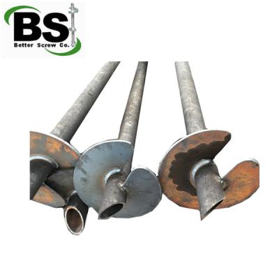 China Round shaft helical piles are used to tieback systems for sale
