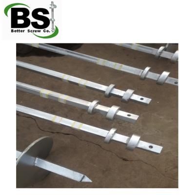 China Square bar helical piles are used for stabilize the foundation for sale