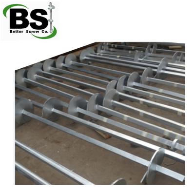China Square shaft helical piles are used for stabilize the foundation for sale