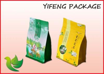 China Tea Packaging Flat Bottom Zipper Lock Bag Reclose 250g 500g 1000g for sale