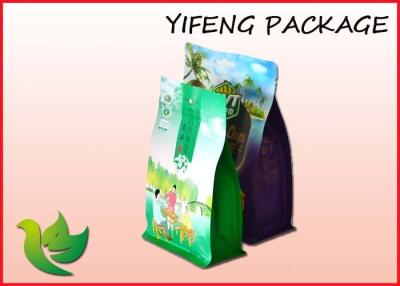 China Resealable zip lock Flat Bottom Pouch With Zipper Multi- Layer for sale