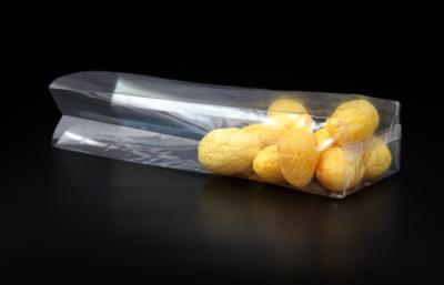 China Heat Seal Block Bottom Bags , Snack Food Flat Bottom Pouch for sale