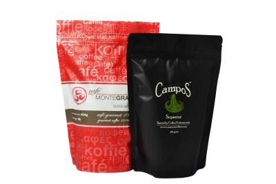 China Red / Black Metallized Stand Up Pouches With Zipper , Vacuum Food Packaging for sale