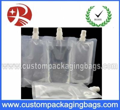 China Transparent Stand Up Pouches With Spout Top , Clear spout pouches for sale