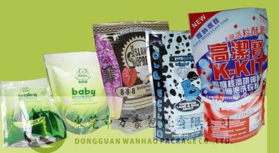 China Custom Made Color Printed Plastic Stand Up Pouch Bags , Standing Zipper Pouches for sale