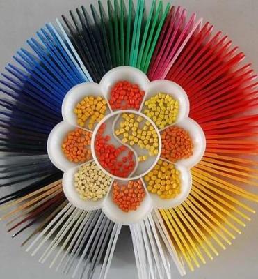 China Good dispersion rate polyethylene color master batch , black plastic masterbatch for sale