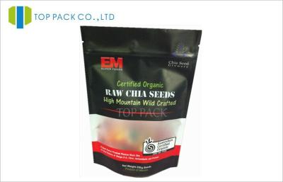 China Plastic Stand Up Healthy Food Bag With Zip Lock Clear Window for sale