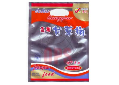 China Silver Snack Packaging Bags With Printed Window And Die Cut Handle for sale