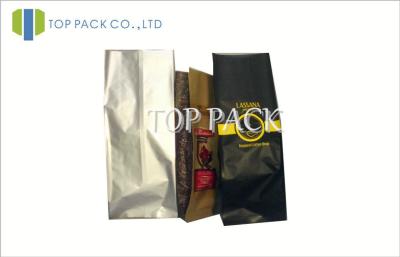 China Laminated Side Gusseted Reclosable Bags With Valve , Moisture Proof Snack Packaging Bag for sale